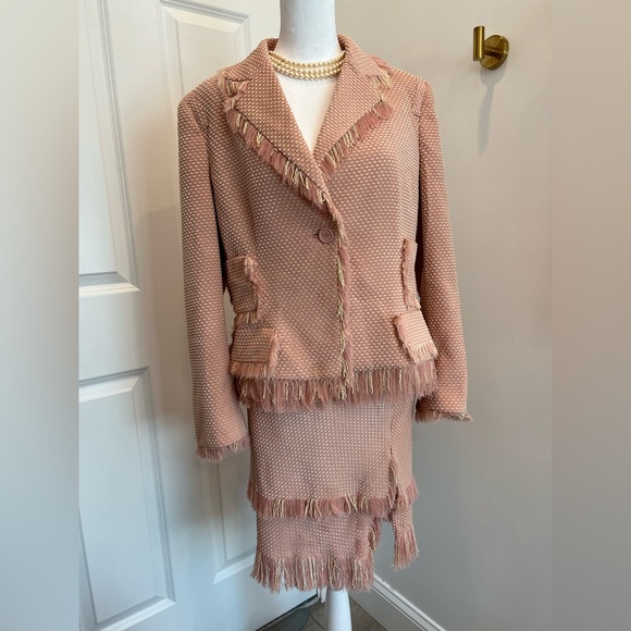 Anne Klein | Jackets & Coats | Peach Pink Anne Klein 2p Skirt Suit ...